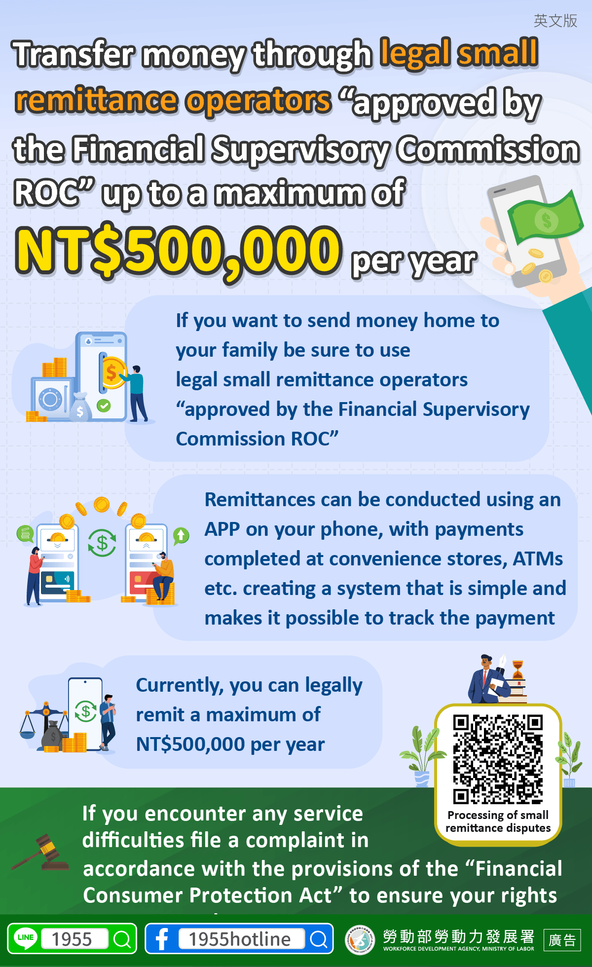 Transfer money through legal small remittance operators “approved by ...