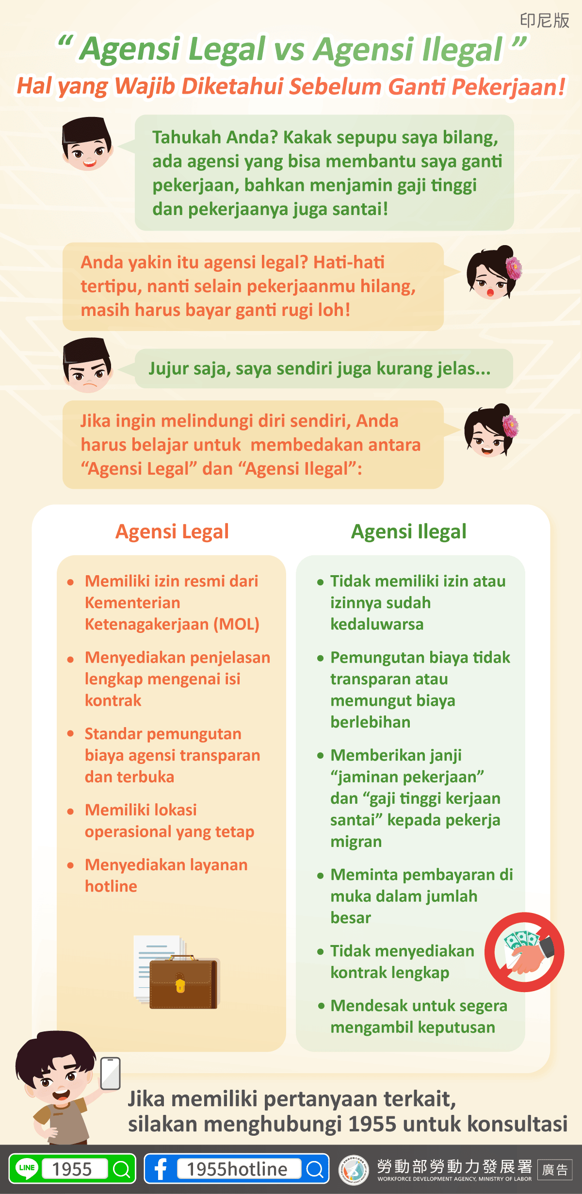 Agensi Legal vs Agensi Ilegal ” Hal yang Wajib Diketahui Sebelum Ganti ...