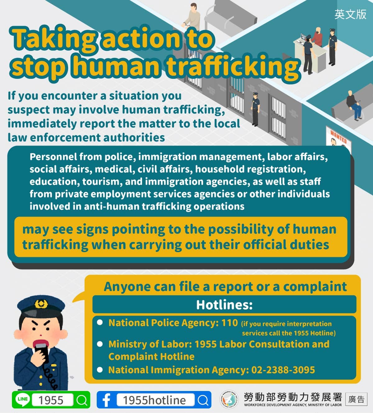 Taking action to stop human trafficking - FWA外籍勞工通訊社